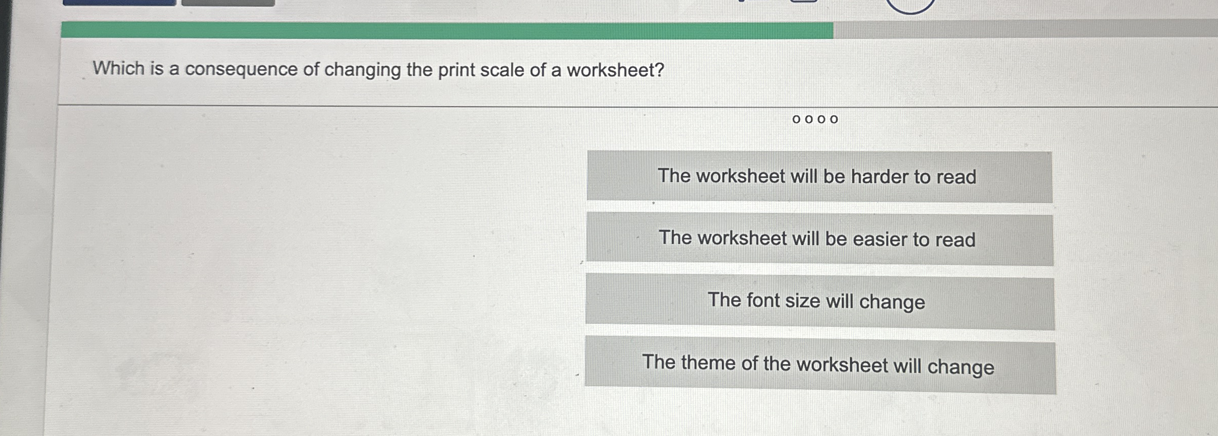 Solved Which is a consequence of changing the print scale of | Chegg.com