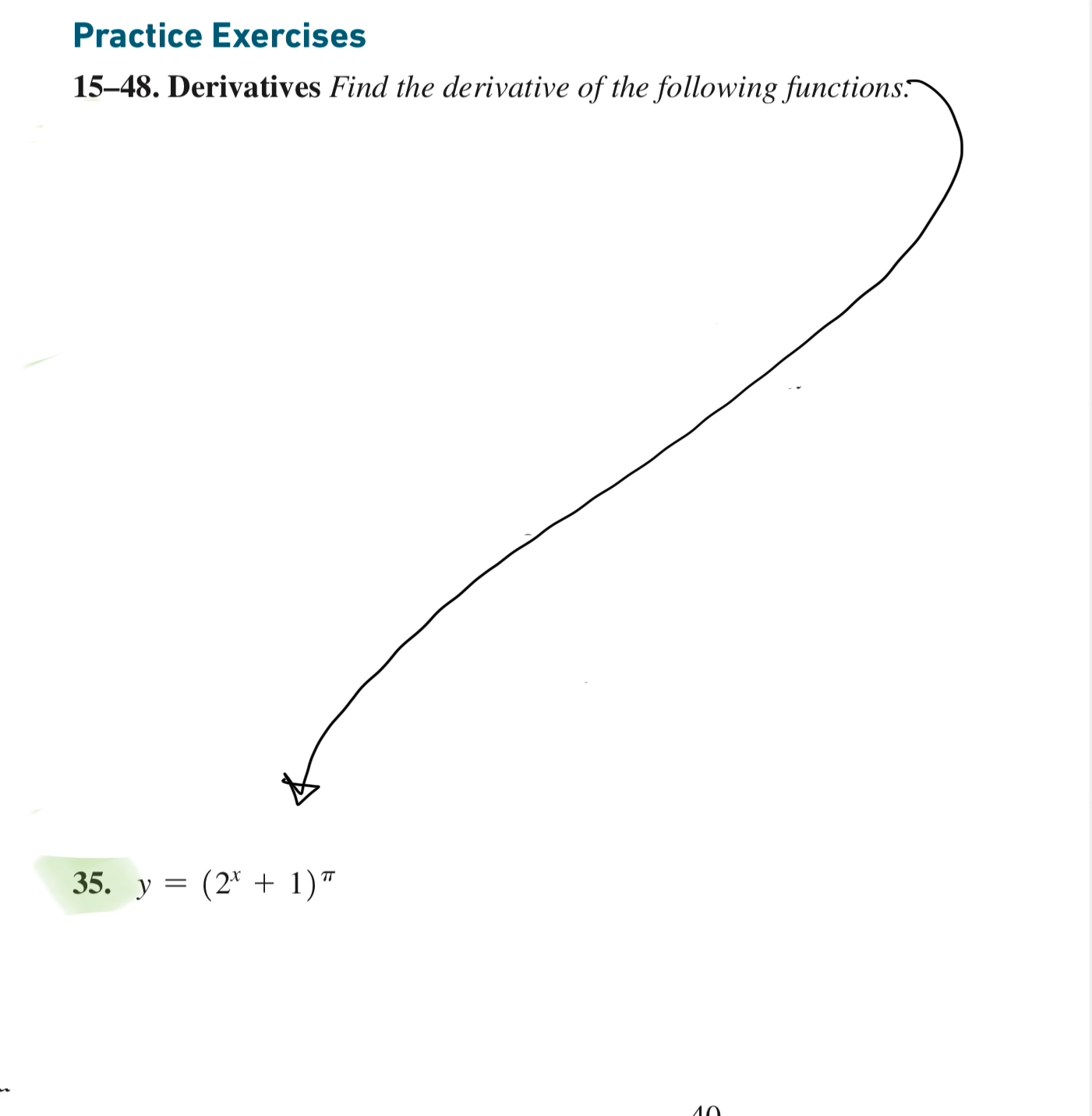 Solved Practice Exercises15-48. ﻿Derivatives Find the | Chegg.com