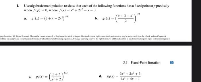 Solved 2. a. Perform four iterations, if possible, on each | Chegg.com
