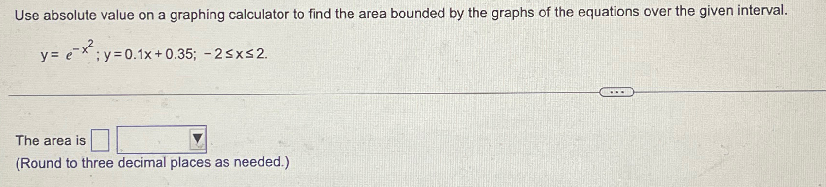 Solved Use absolute value on a graphing calculator to find | Chegg.com