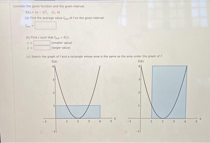 Solved Consider the given function and the given interval. | Chegg.com