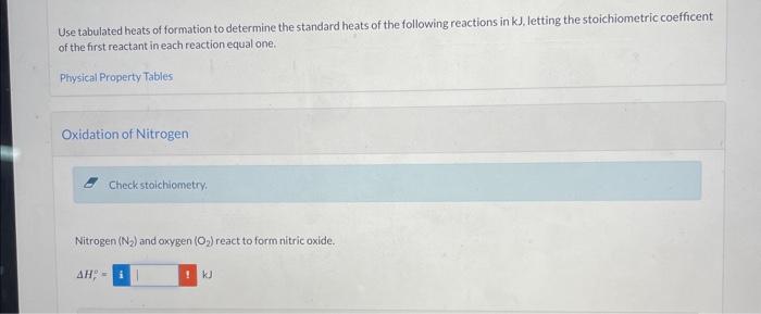 Solved Use tabulated heats of formation to determine the | Chegg.com