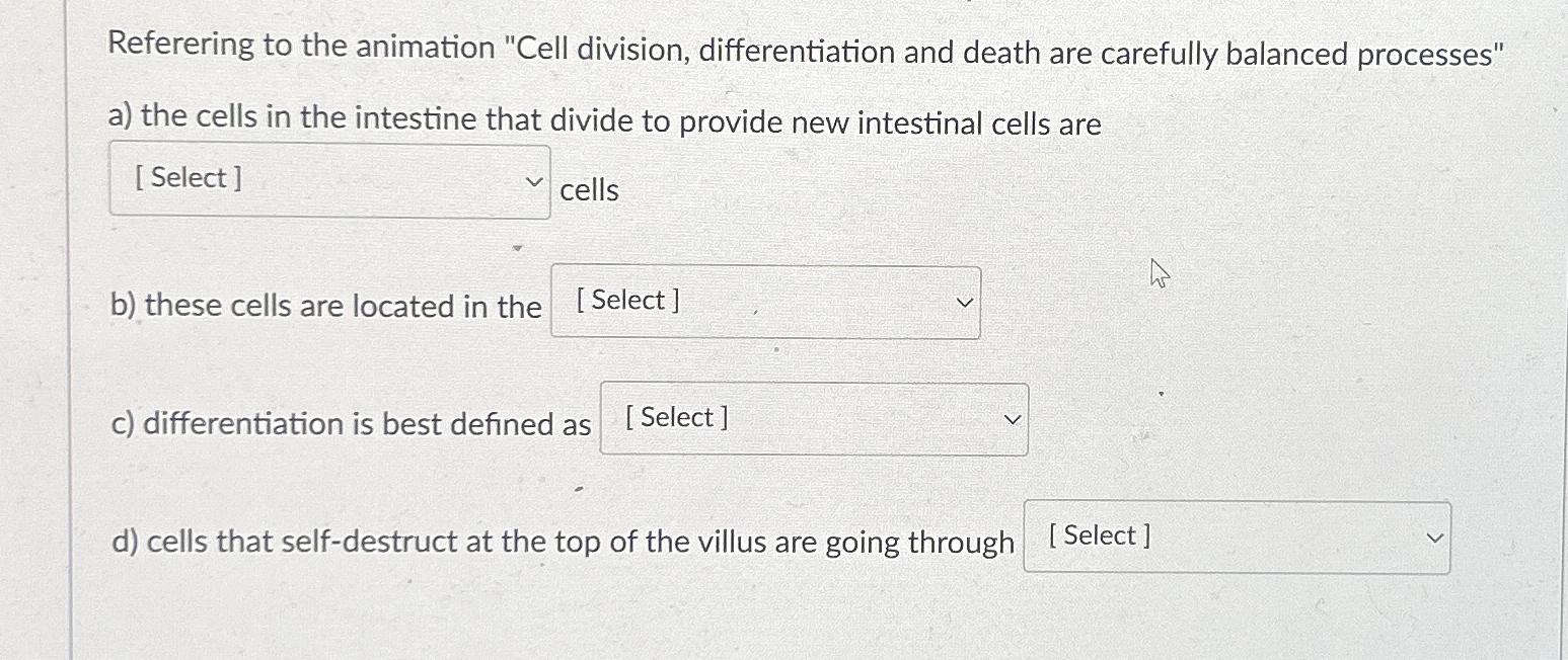 Solved Referering to the animation "Cell division, | Chegg.com