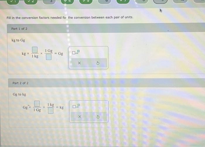 Solved Fill in the conversion factors needed for the | Chegg.com