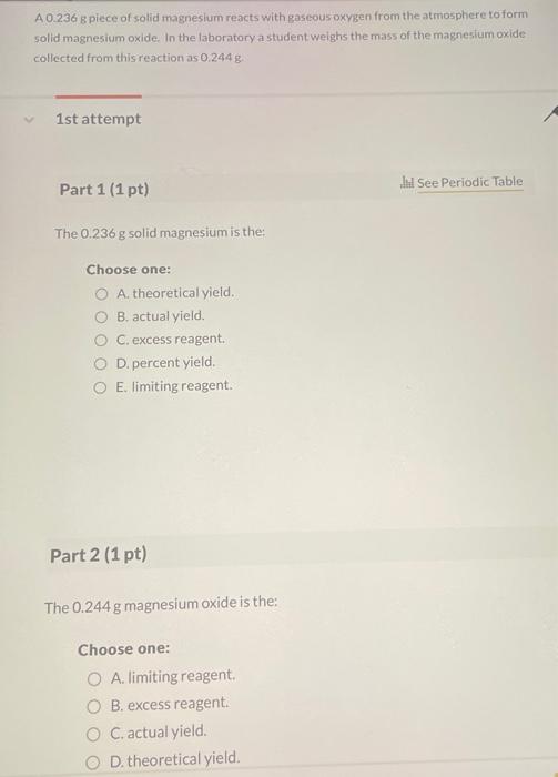 Solved 09 Question (2points) a see page 306 The reaction of | Chegg.com