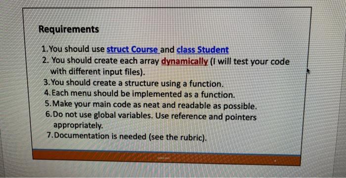 Solved The following three files store students' ids, names, | Chegg.com