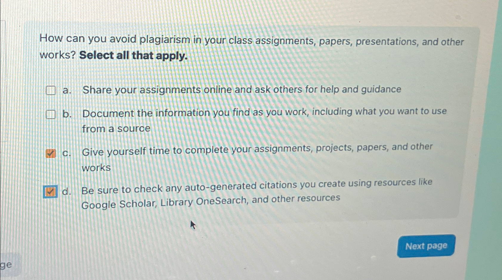 Solved How can you avoid plagiarism in your class | Chegg.com