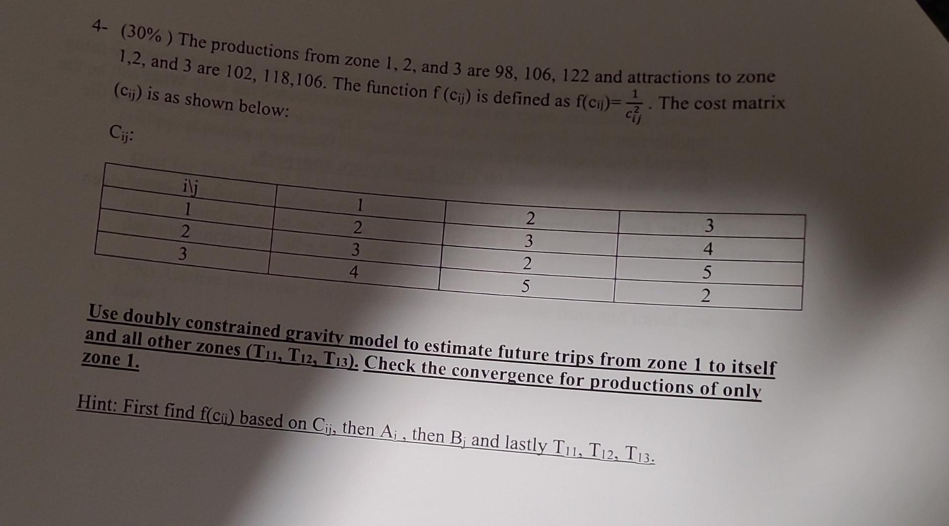 Solved 4- (30%) The productions from zone 1,2 , and 3 are | Chegg.com