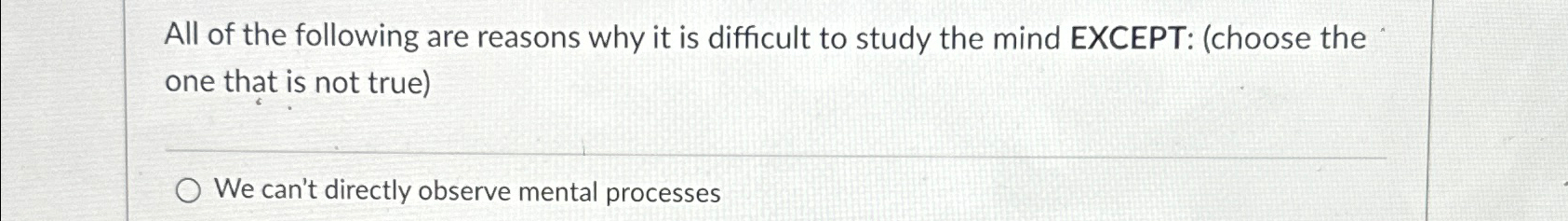 Solved All of the following are reasons why it is difficult | Chegg.com