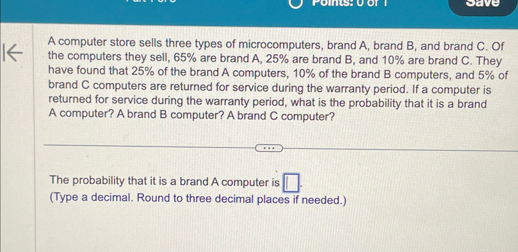 Solved A computer store sells three types of microcomputers, | Chegg.com