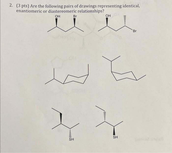 Solved 2. (3 pts) Are the following pairs of drawings | Chegg.com