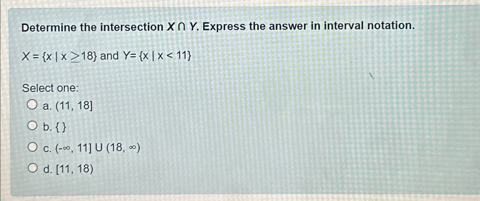 Solved Determine the intersection x∩Y. ﻿Express the answer | Chegg.com