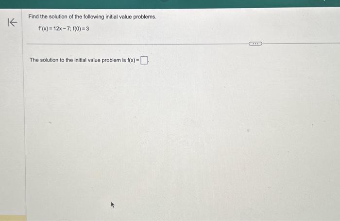 Solved Find the solution of the following initial value | Chegg.com