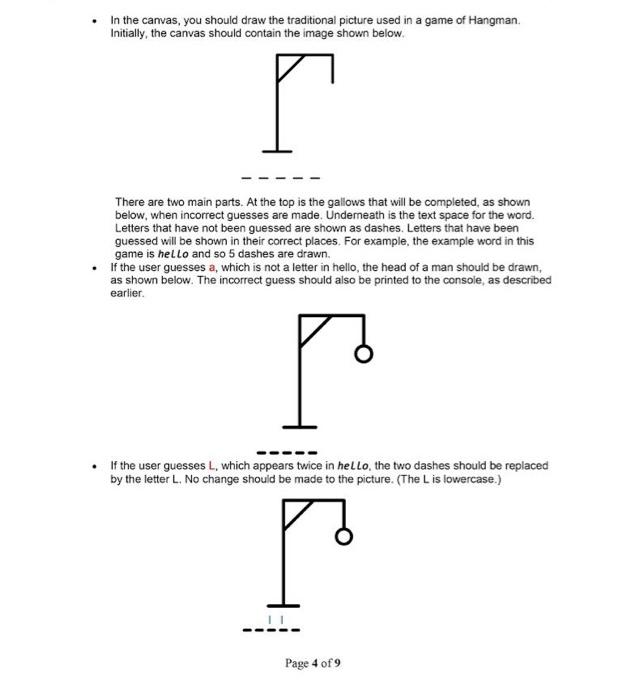 Solved Hangman game Hangman is a simple game played by two | Chegg.com