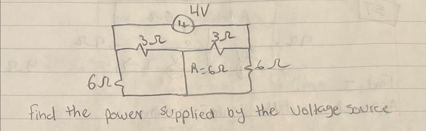 Solved Find the power supplied by the voltage source Answer | Chegg.com