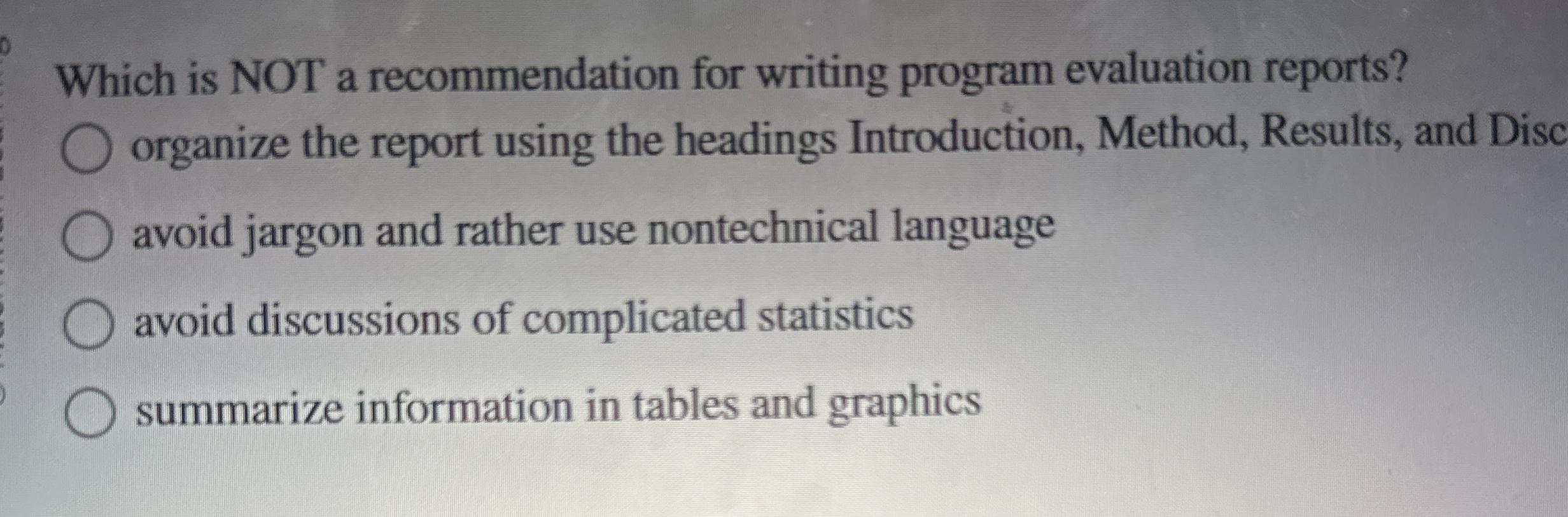 Solved Which is NOT a recommendation for writing program | Chegg.com