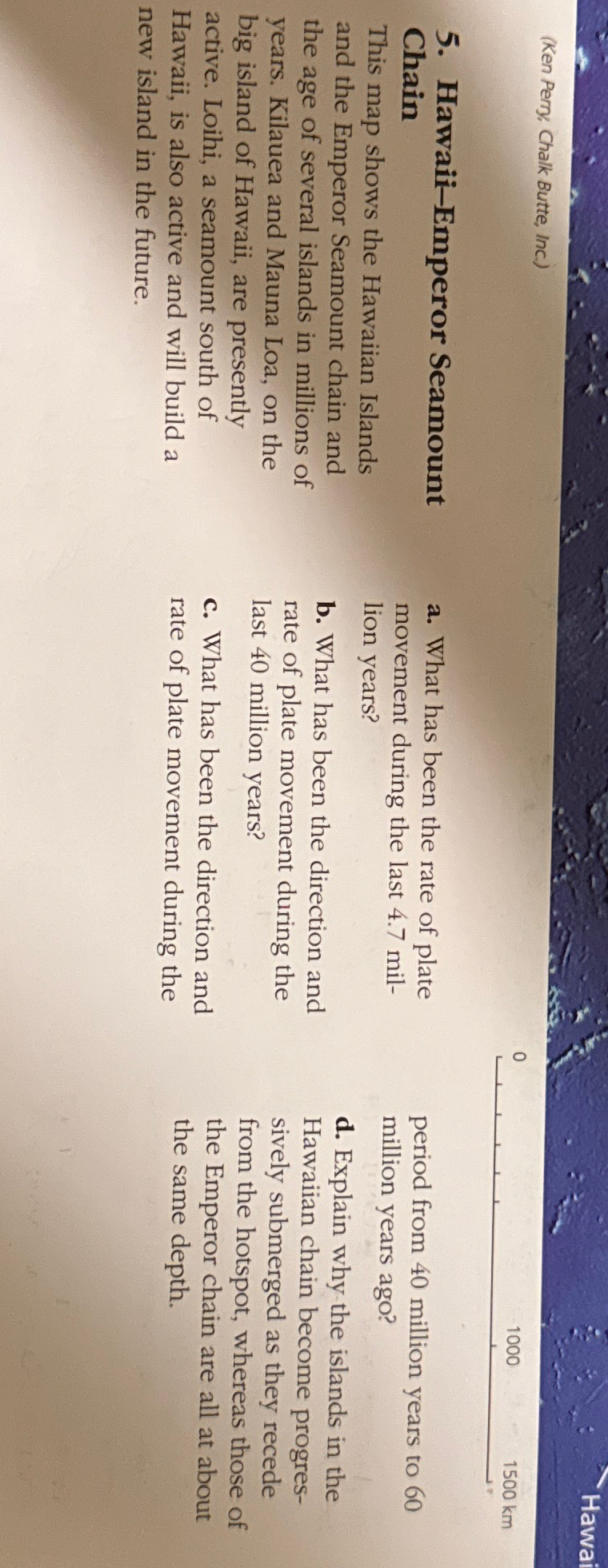 Solved (Ken Perry, Chalk Butte, Inc.)5. ﻿Hawaii-Emperor | Chegg.com