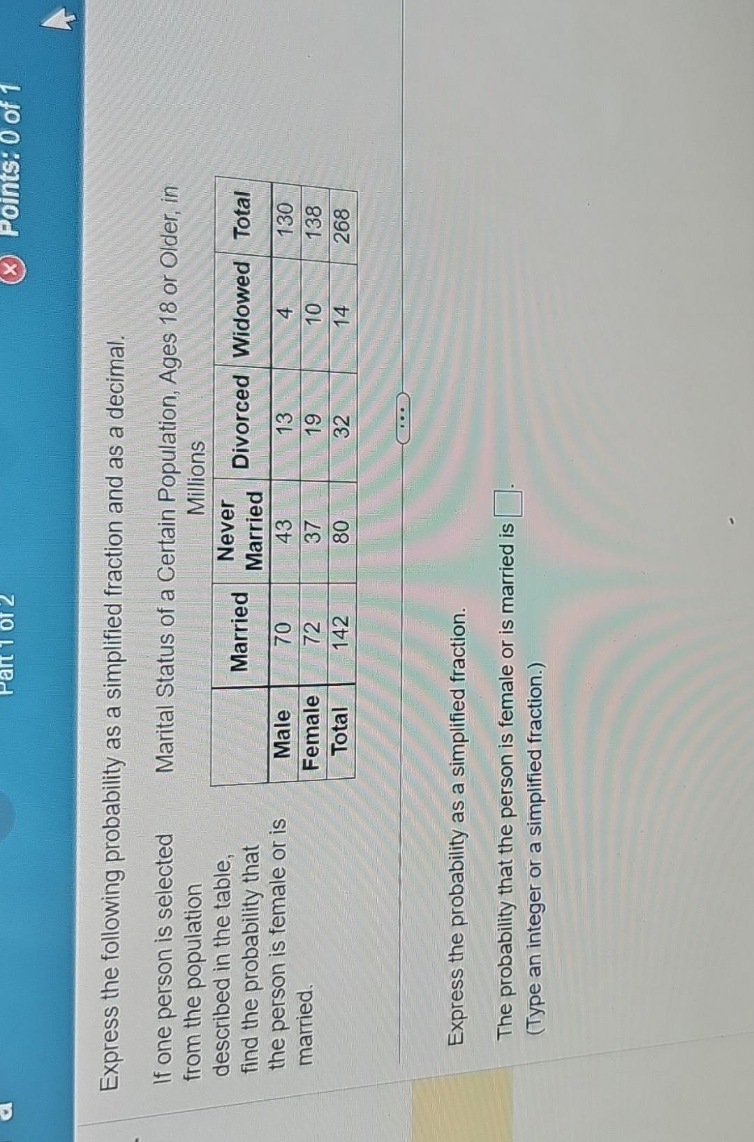 Solved Express the following probability as a simplified | Chegg.com