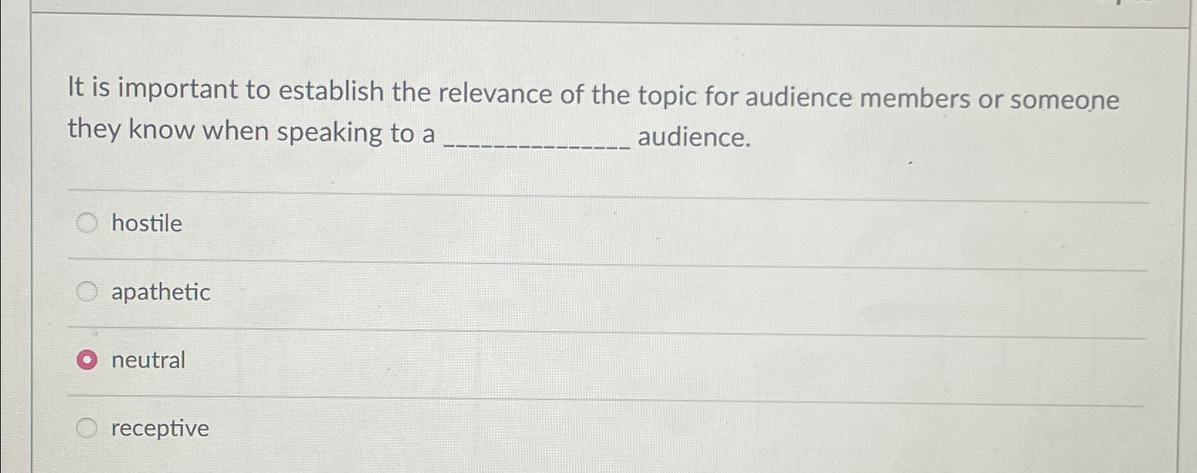 Solved It is important to establish the relevance of the | Chegg.com