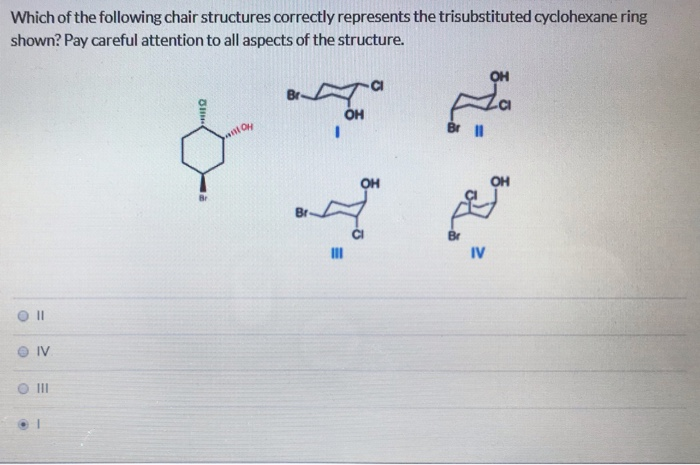 Solved Which of the following chair structures correctly | Chegg.com