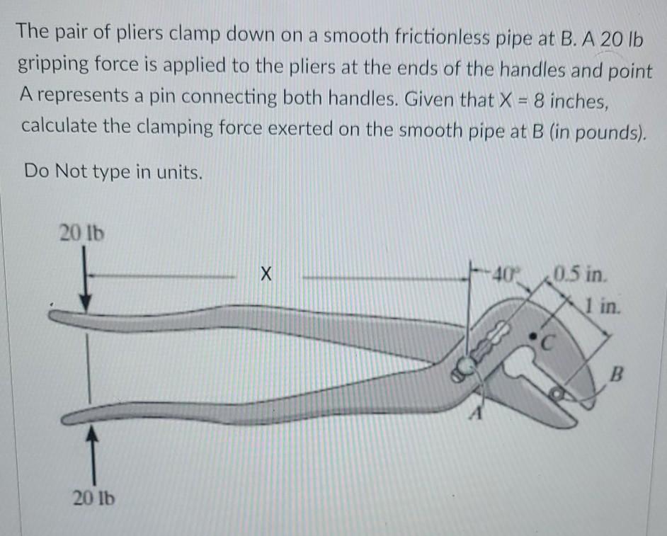 Solved a. Calculate the clamping force exerted on the smooth | Chegg.com