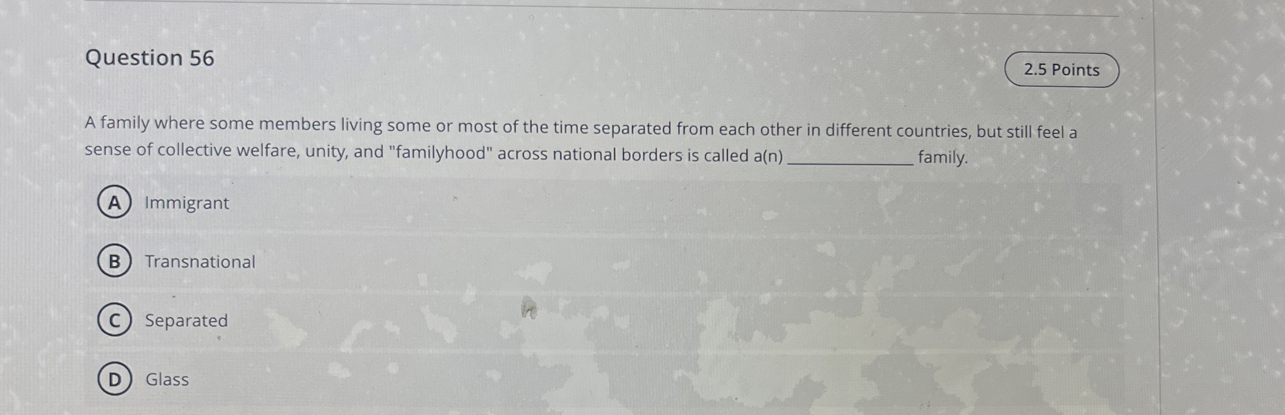 Solved Question 562.5 ﻿PointsA family where some members | Chegg.com