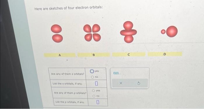 Solved how can you tell if its an s orbital ? and p orbital | Chegg.com