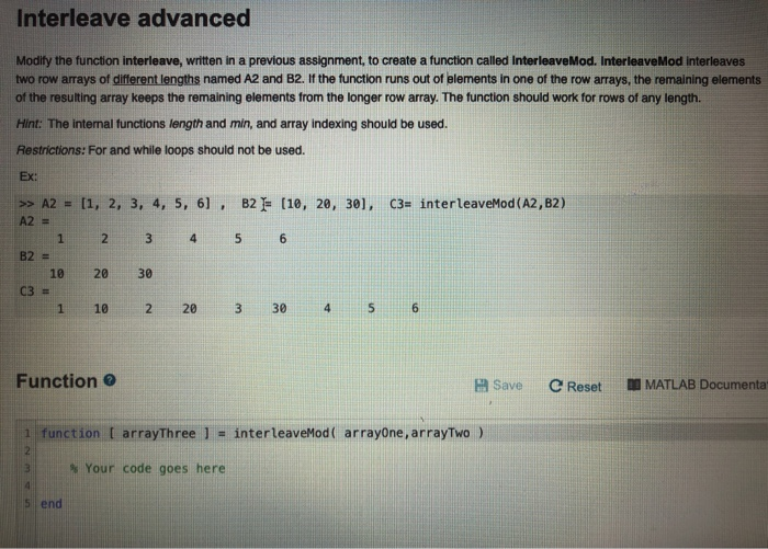 Solved Please Do Not Use For Or While Loops Or If