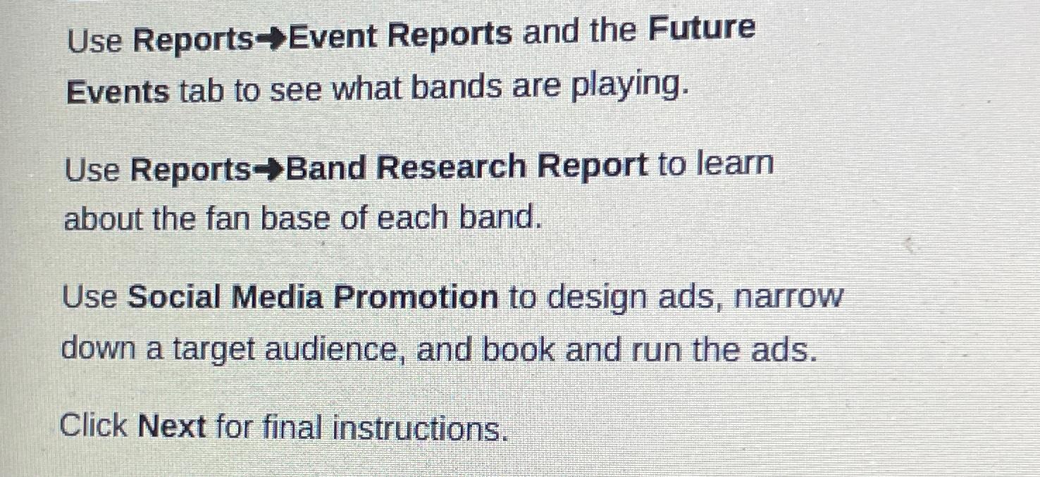 Solved Use Reports → ﻿Event Reports and the Future Events | Chegg.com