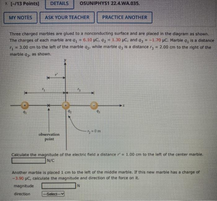 Solved 6. 16 Points DETAILS OSUNIPHYS1 22.3.P.049 MY NOTES | Chegg.com Solved 6. 16 Points DETAILS OSUNIPHYS1 22.3.P.049 MY NOTES | Chegg.com