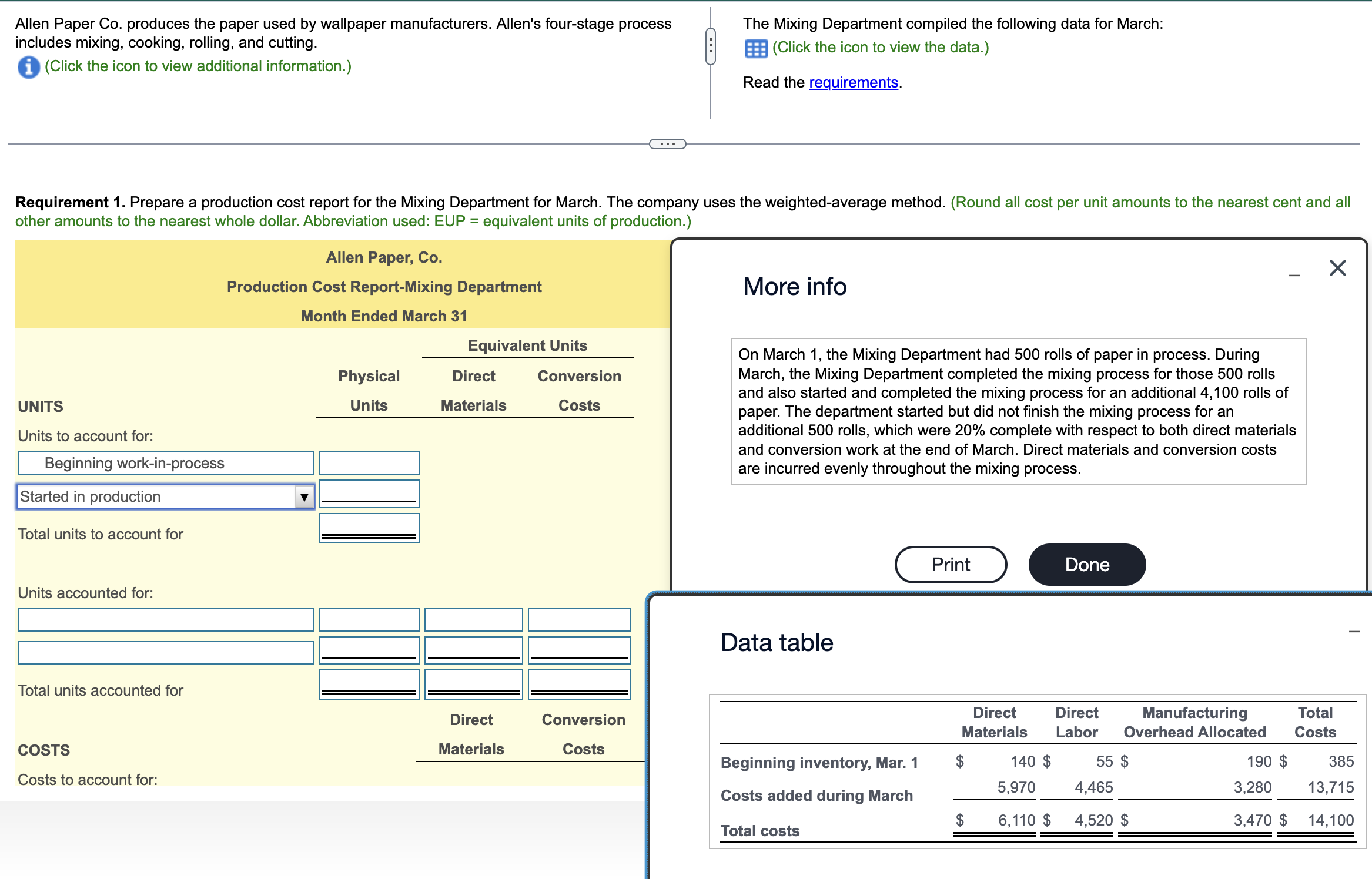 Allen Paper Co. ﻿produces the paper used by wallpaper | Chegg.com