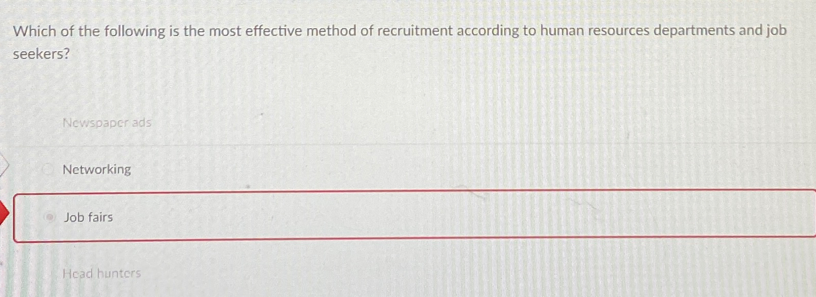 Solved Which of the following is the most effective method | Chegg.com