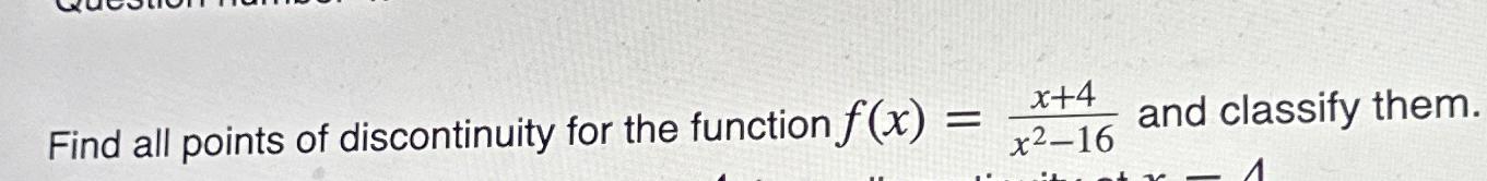 Solved Find all points of discontinuity for the function | Chegg.com