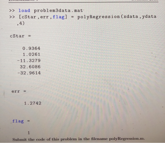 Solved 3 Polynomial Regression In the previous problem, you | Chegg.com