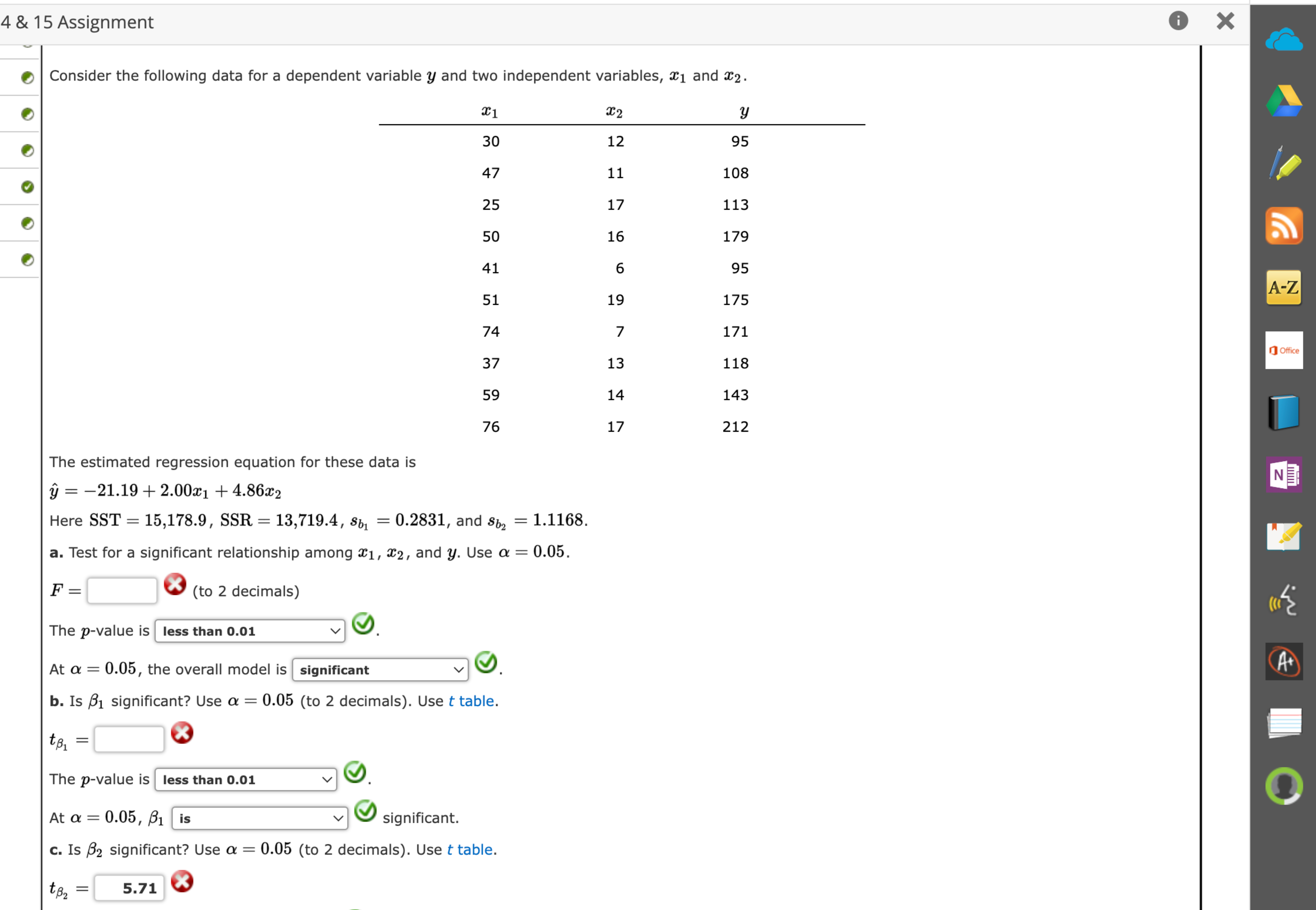 Solved 4 ﻿& 15 ﻿AssignmentConsider the following data for a | Chegg.com