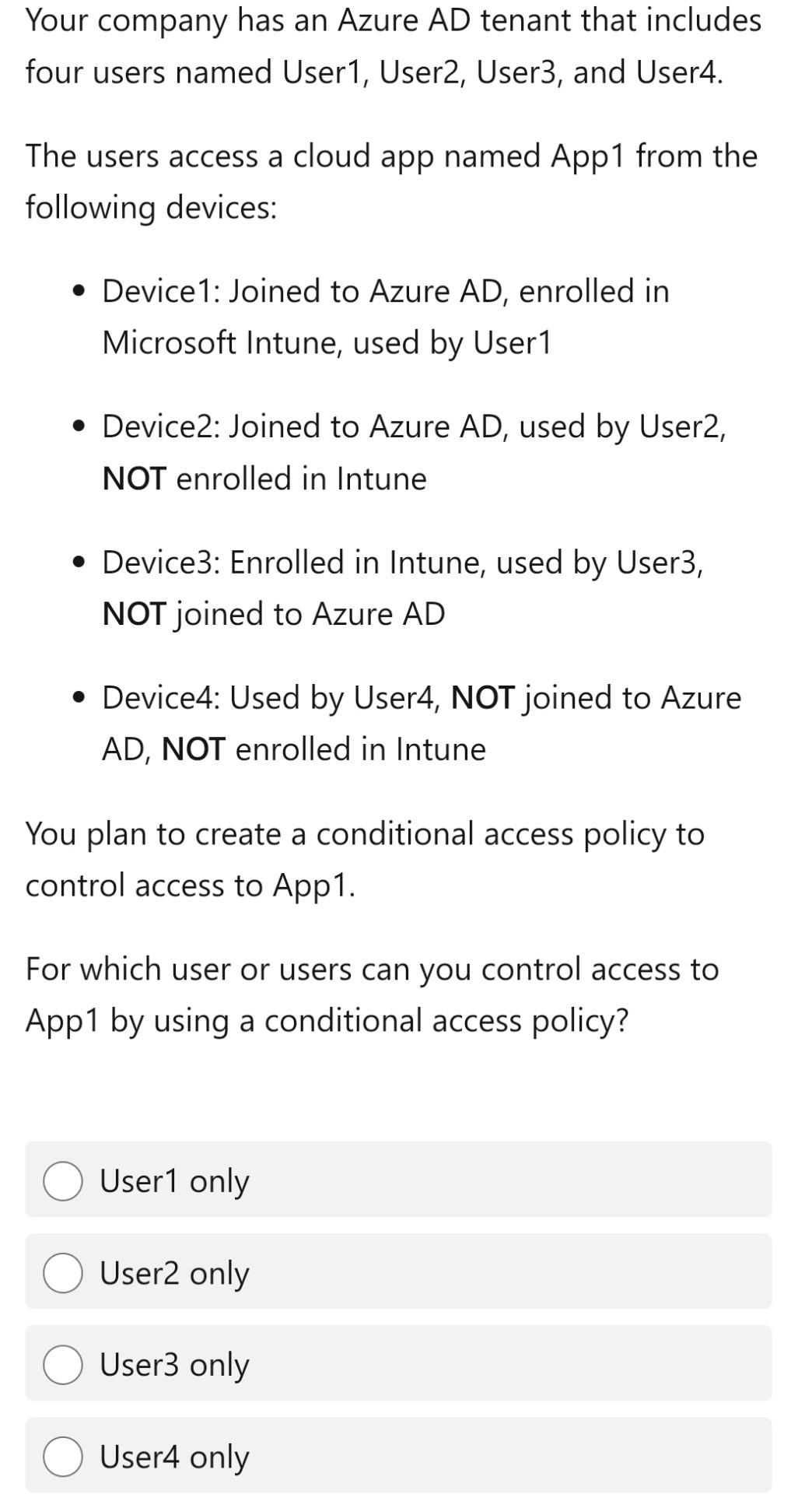 Solved Your Company Has An Azure Ad Tenant That Includes 