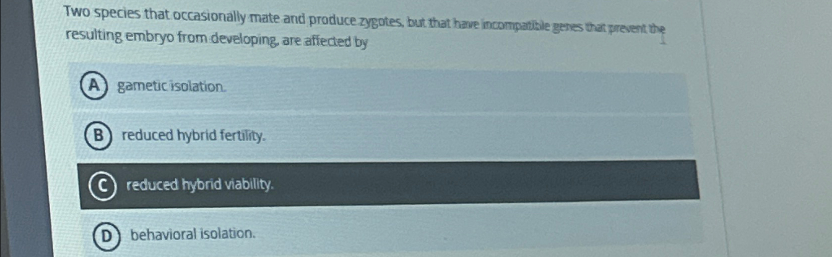 Solved Two species that occasionally mate and produce | Chegg.com