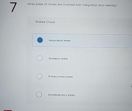 Solved What areas of cortex are involved with integration | Chegg.com