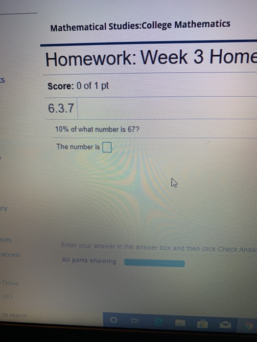 Solved Mathematical Studies:College Mathematics Homework: | Chegg.com