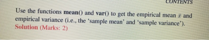 Solved 9. Generate a dataset, D, using rnorm). (a) Set the | Chegg.com