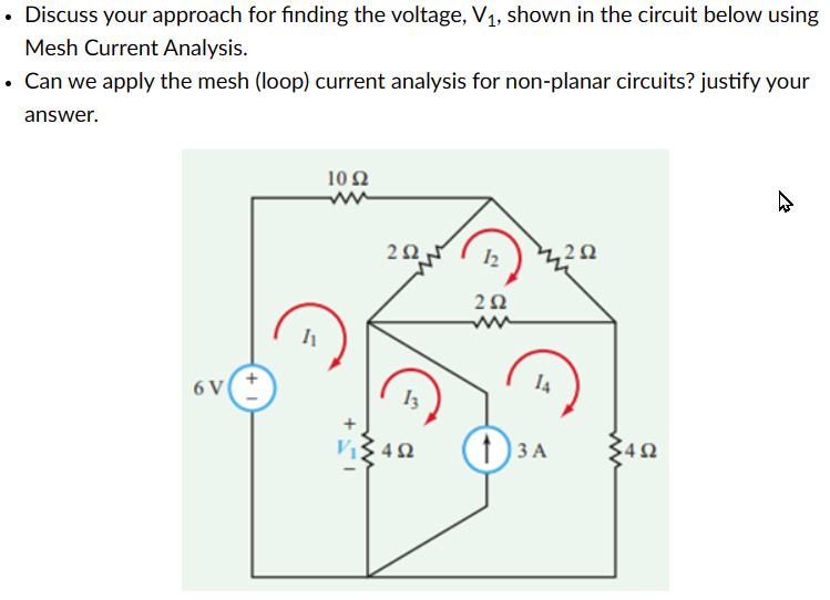 Solved Discuss Your Approach For Finding The Voltage V1