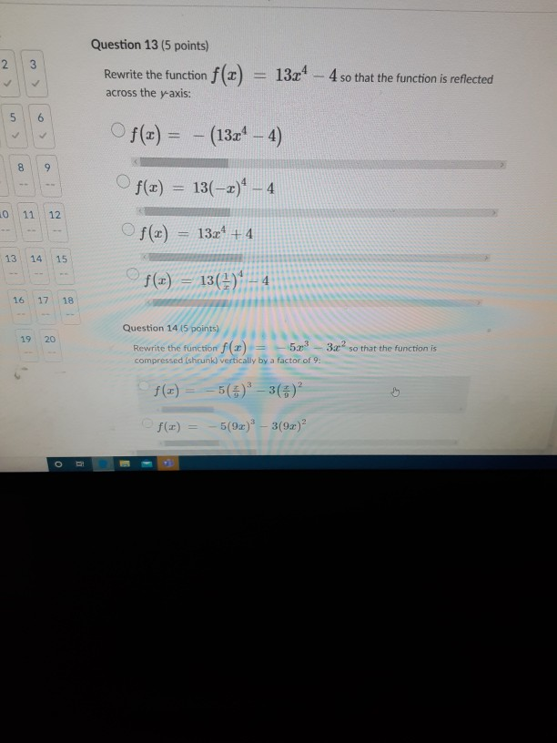 Solved Question 13 (5 points) Rewrite the function f(1) = | Chegg.com