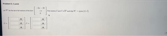 Solved Problem 9. (1 point) | Chegg.com