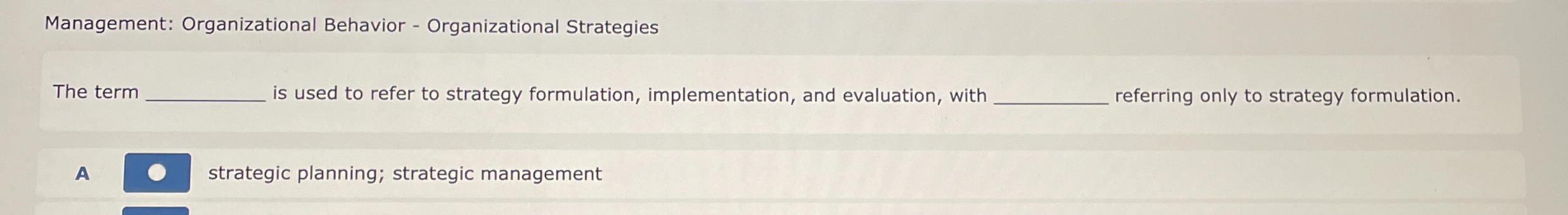 Solved Management: Organizational Behavior - ﻿Organizational | Chegg.com