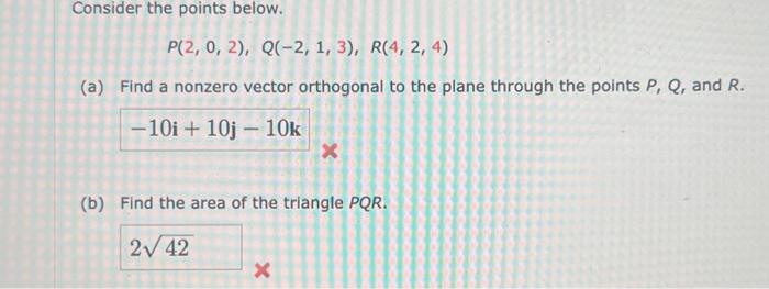 Solved Consider the points below. | Chegg.com