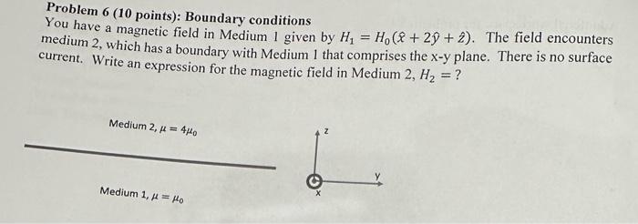 Solved Problem 6 (10 points): Boundary conditions You have a | Chegg.com