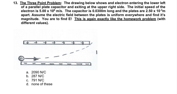 Solved 13. The Three Point Problem: The drawing below shows | Chegg.com