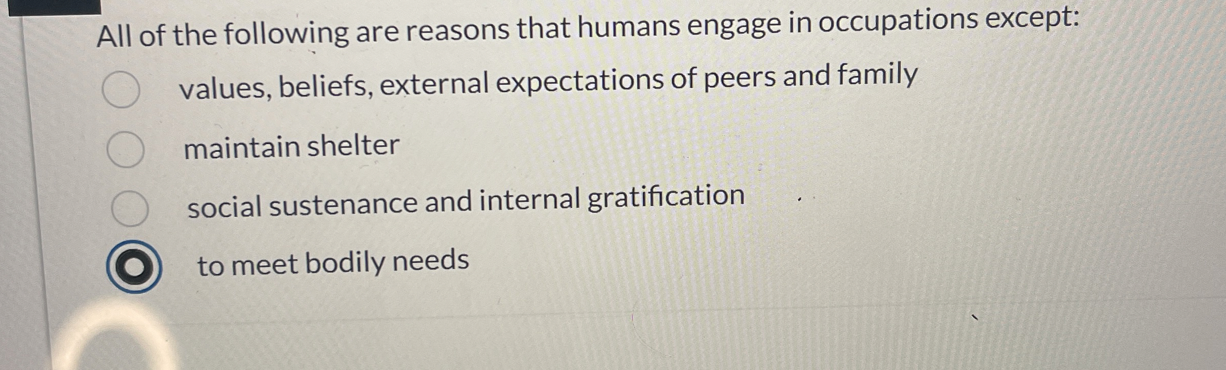 Solved All of the following are reasons that humans engage | Chegg.com