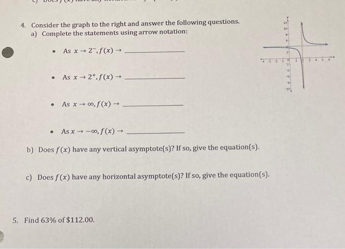 Solved 4. Consider the graph to the right and answer the | Chegg.com