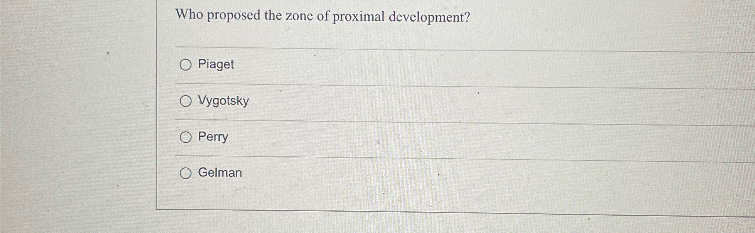 Solved Who proposed the zone of proximal | Chegg.com